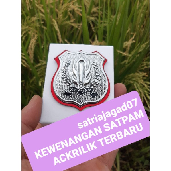 Jual KEWENANGAN ACKRILIK/KEWENANGAN SATPAM COR ACKRILIK/PIN SATPAM ...