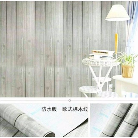 Jual Wallpaper stiker uk 45cmx10m Motif kayu garis abu / Kayu Parket Abu | Shopee Indonesia