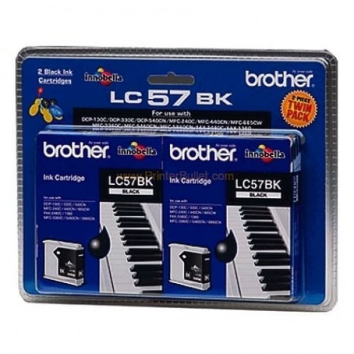 Jual Tinta Brother LC 57 Black (TWIN PACK) Original | Shopee Indonesia