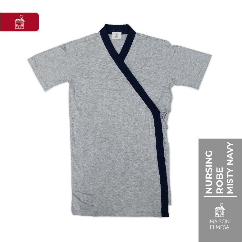 Jual Maison Elmesa Nursing Robe Misty Navy | Shopee Indonesia