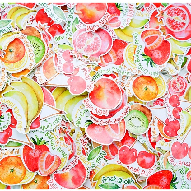 Jual Tema Buah 30+ pcs Reward Sticker, Anak Sholih untuk Apresiasi Anak ...