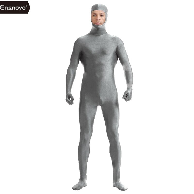 Jual Gratis Ongkir Ensnovo Unisex Zentai Suit Men Adult Open Face Full