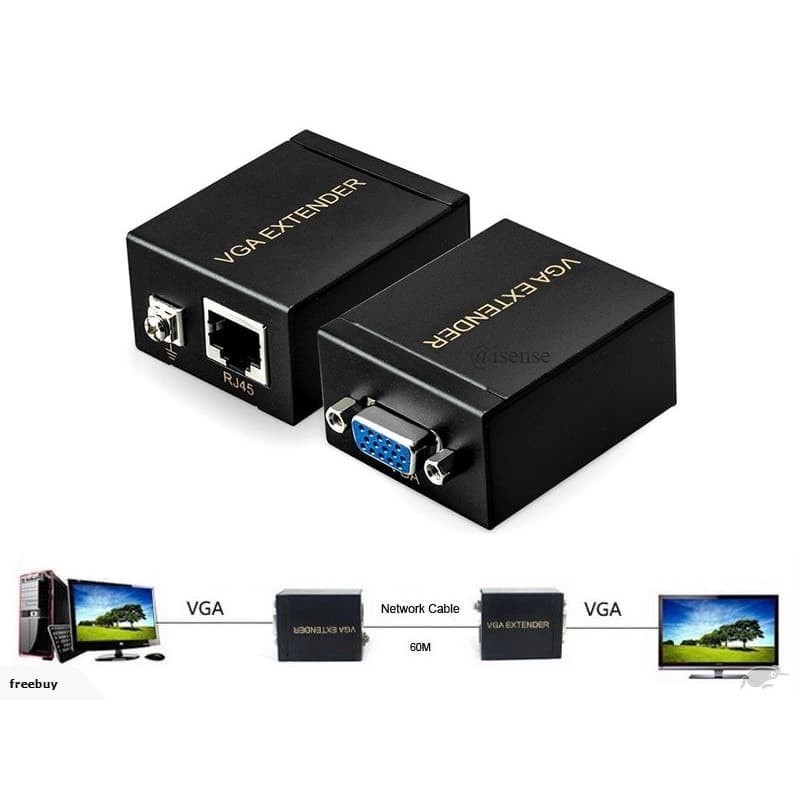 Jual VGA Extender Max 60M over Kabel Lan RJ45 | Shopee Indonesia