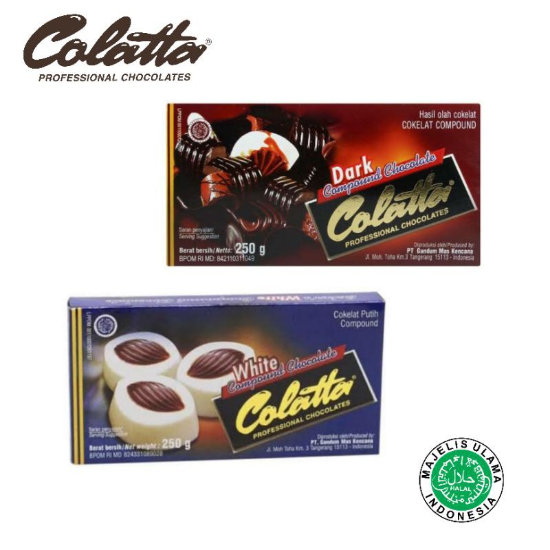 Jual COKLAT COLATTA DARK - WHITE CHOCOLATE COMPOUND 250GR / COKLAT ...