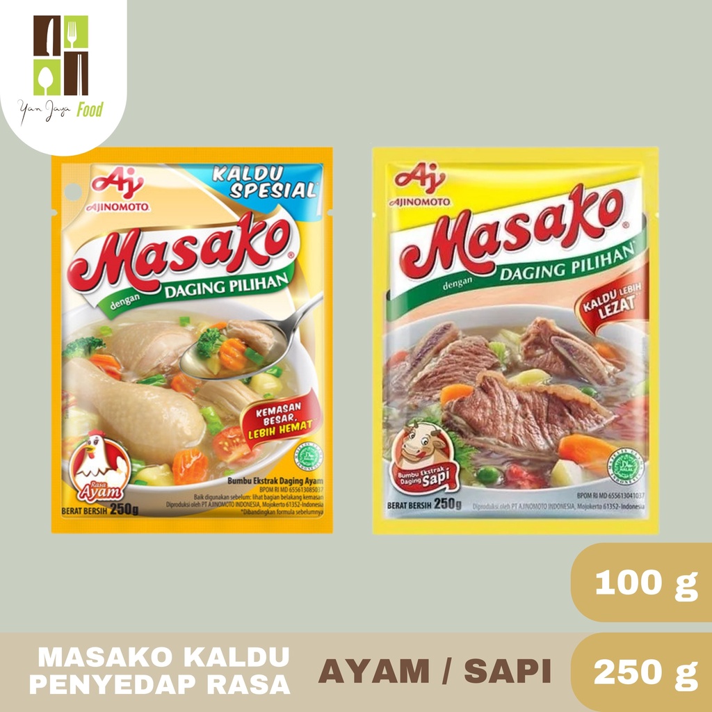 Jual Masako Kaldu Penyedap Rasa Ayam Rasa Sapi Msg [100g 250g