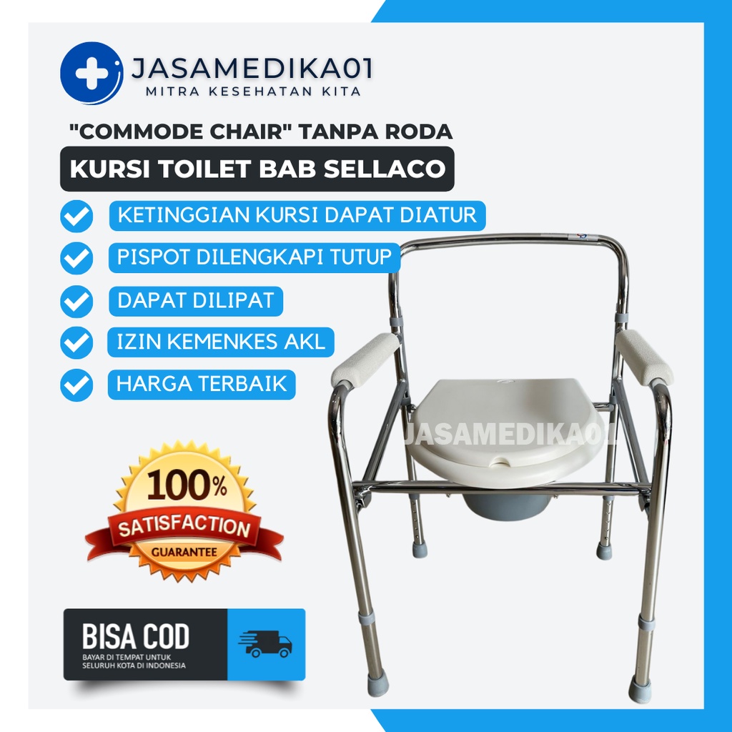 Jual Commode Chair Kursi Toilet Kursi Mandi Pasien Dan Untuk BAB Dengan ...