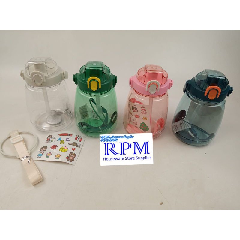 Jual Botol Minum Motivasi 1,2Liter Botol Gendut Gradasi Penanda Waktu ...