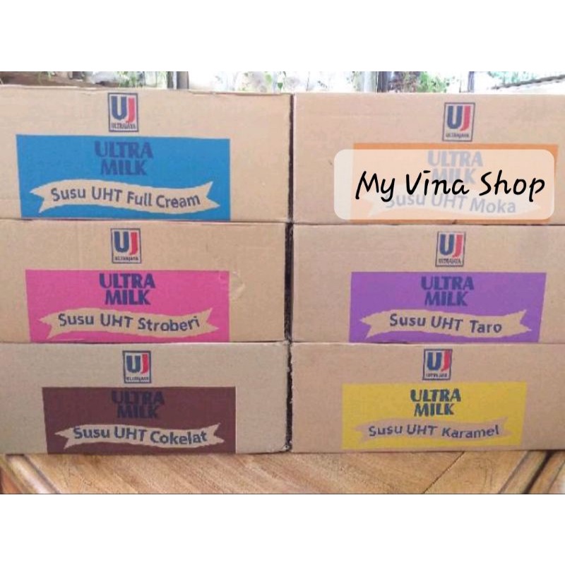 Jual ULTRA 200 ml KARTONAN / Susu UHT Ultra 200 ml isi 24 pcs | Shopee ...