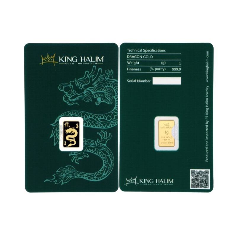 Jual EMAS GAMBAR NAGA 1 GRAM KING HALIM LOGAM MULIA DRAGON 1gr GOLD ...