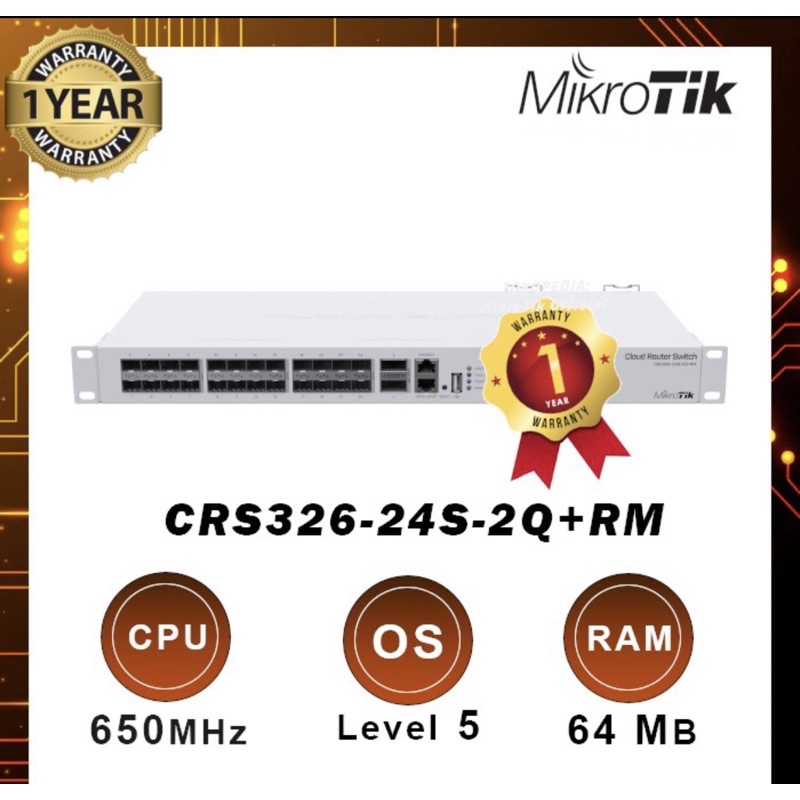 Jual MIKROTIK CRS326 24S+2Q+RM CLOUD ROUTER SWITCH CRS 326 24S+2Q+RM ...
