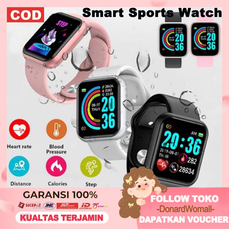 Jual NEW SMARTWATCH Y68 Jam Tangan Smartwatch Touch Button Bluetooth Fitness Monitoring WK-SBY ...