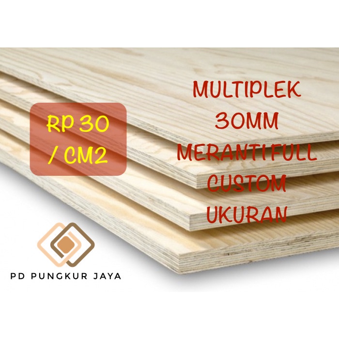 Jual TRIPLEK / MULTIPLEK 30MM MERANTI FULL UKURAN CUSTOM | Shopee Indonesia