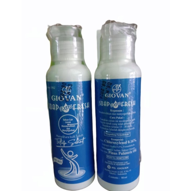 Jual Giovan Soap Extra Fresh 90ml | Giovan Sabun Cair Premium | Giovan ...