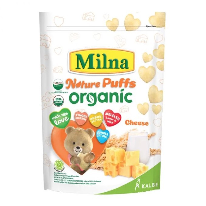 Jual Milna Nature Puff Cheese 15 gr Cemilan Anak | Shopee Indonesia