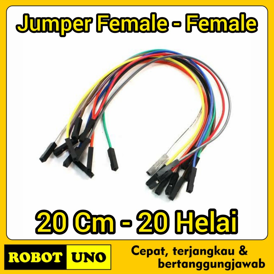 Jual Kabel Jumper Dupont Female-Female 20Cm Isi 20 Helai Kabel Jumper ...