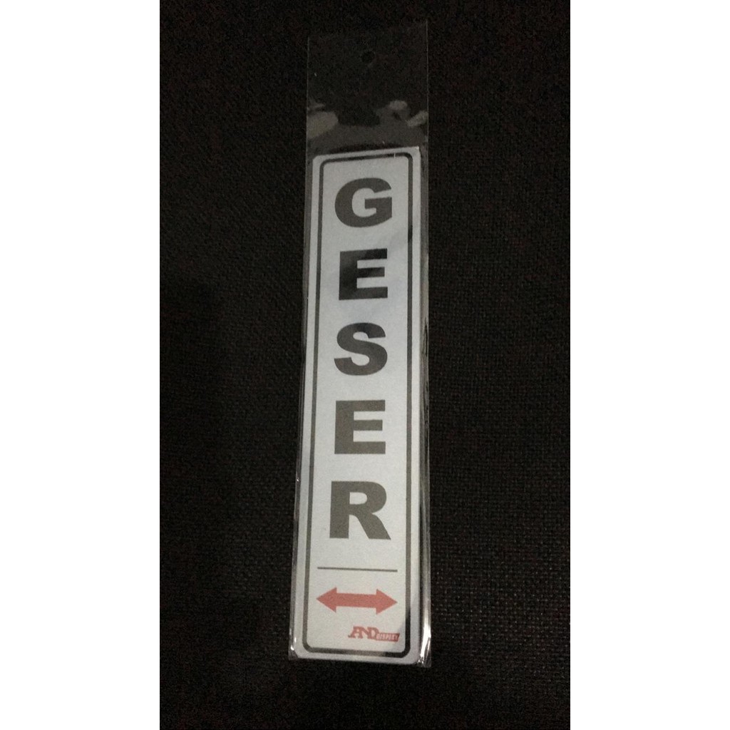 Jual Plat Acrylic Tulisan Geser Kanan atau Geser Kiri / Sign Label ...
