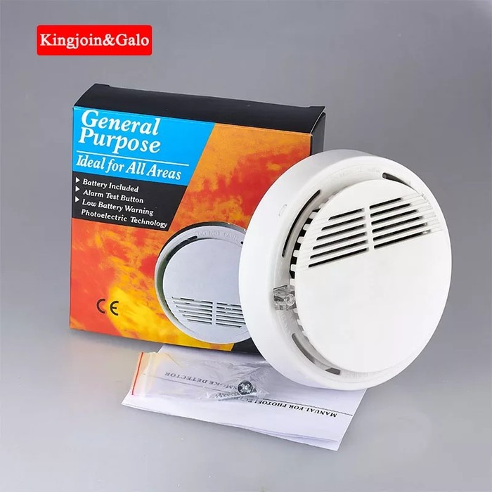 Jual Alarm Asap Kebakaran Rumah Fire Smoke Sensor Detector Security ...