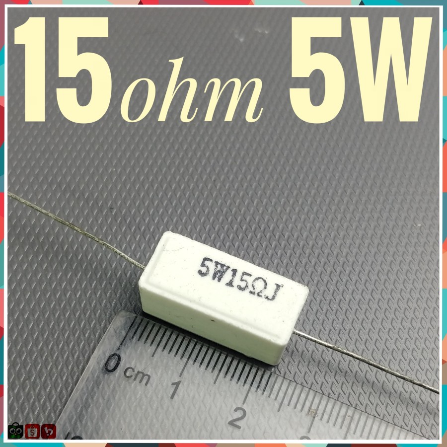 Jual Resistor 15ohm 5watt semen 15R 15 ohm 5W. 5 watt | Shopee Indonesia