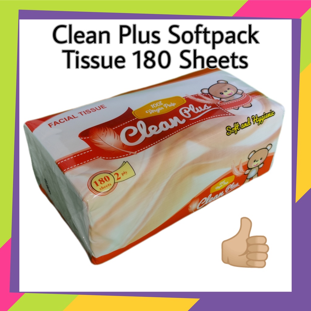 Jual Clean Plus Softpack Tissue Beruang 180 Sheets | Shopee Indonesia