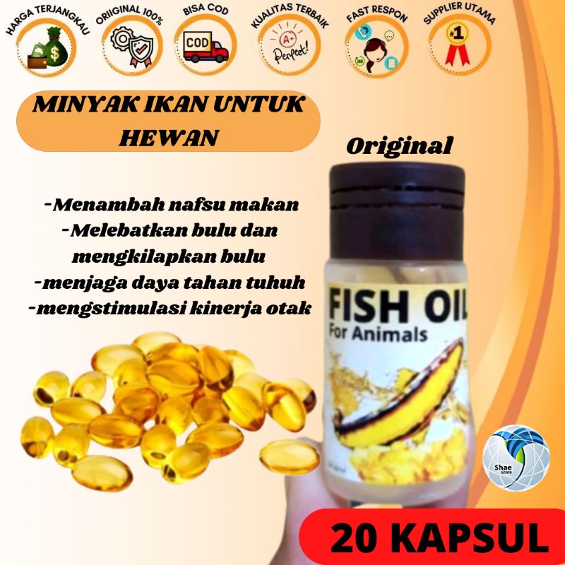 Jual Minyak ikan Fish Oil Vitamin Kucing Ajing Cavy Hamster | Shopee ...