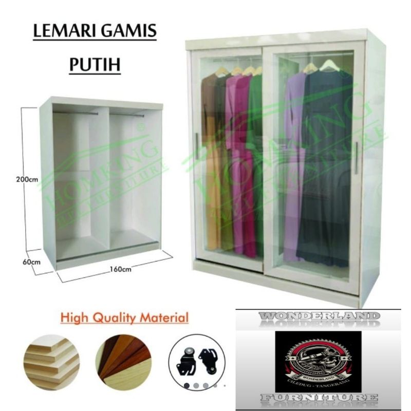 Jual Lemari pakain HPL Sliding Transparan gamis / longdress walk in ...