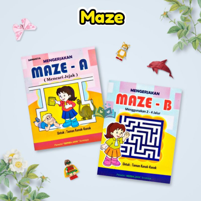 Jual SJ - Buku Aktivitas Anak Bermain Maze A B Labirin Game Permainan ...