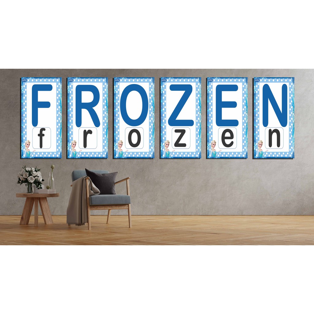 Jual POSTER ALFABET/ABJAD FROZEN A-Z/HIASAN DINDING/DEKORASI KAMAR ...