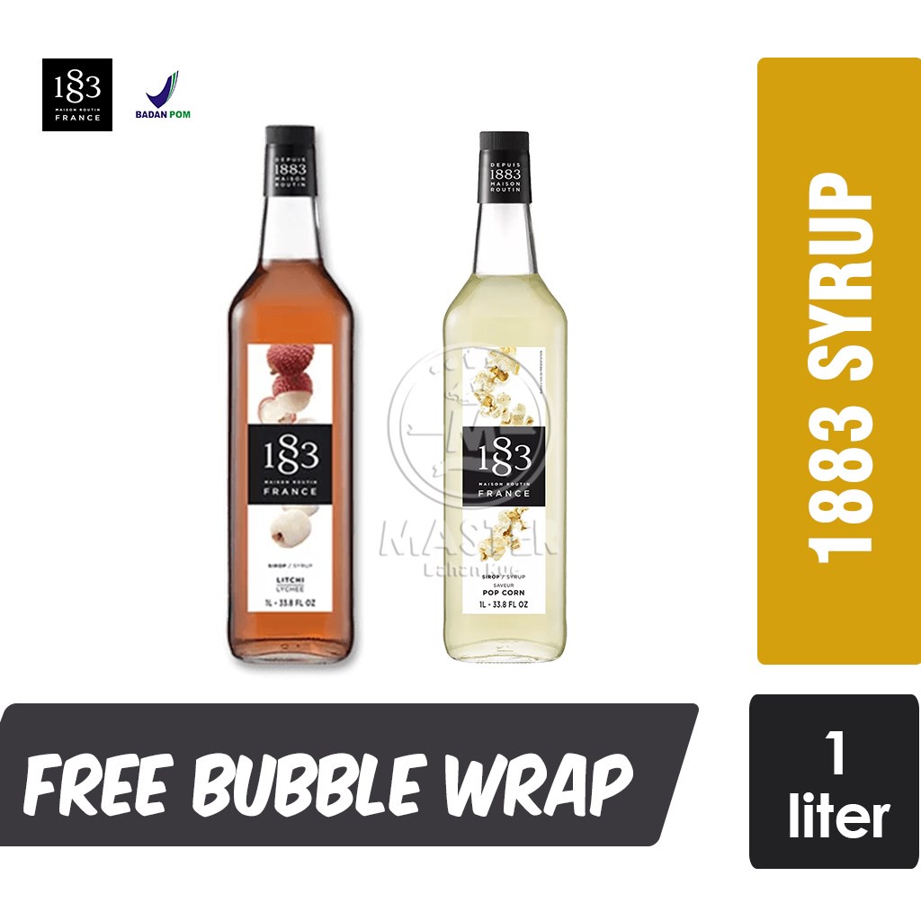 Jual Syrup 1883 Maison Routin France Popcorn / Lychee [ Botol Kaca 1 ...