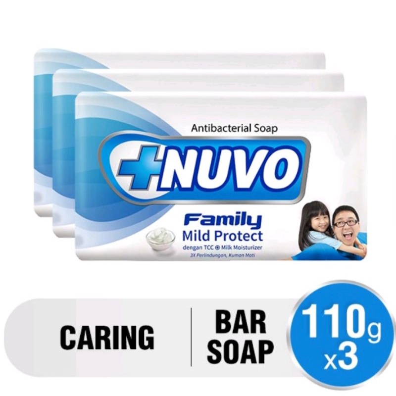 Jual Nuvo Bar Soap Sabun Mandi Batang 110g isi 3 | Shopee Indonesia
