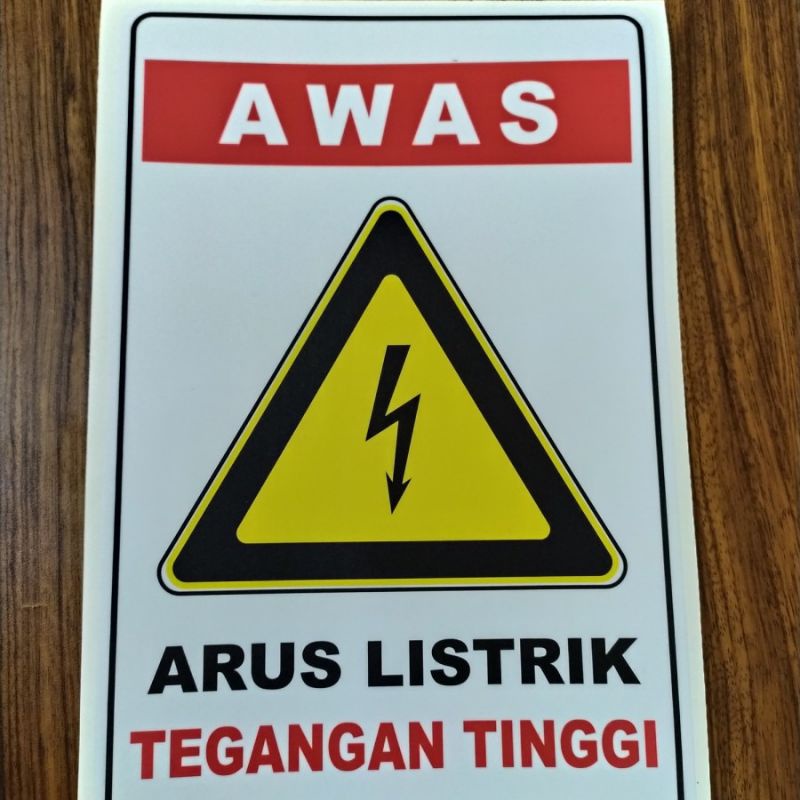 Jual stiker sign AWAS PANEL TEGANGAN TINGGI 30x23cm | Shopee Indonesia