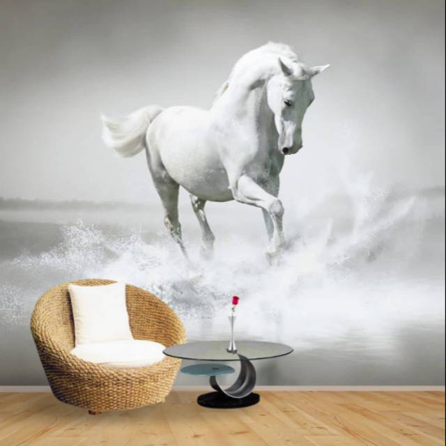 Jual Wallpaper costom 3D motif kuda | Shopee Indonesia