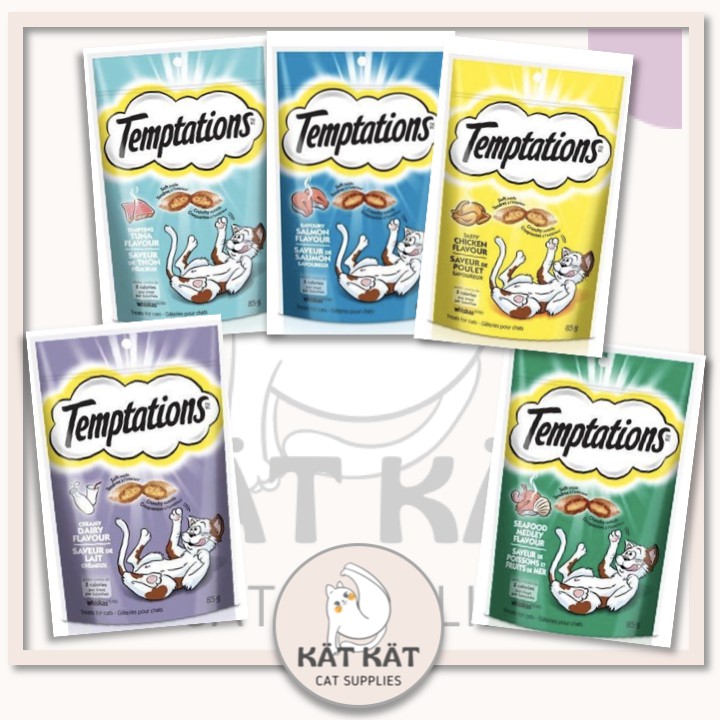 Jual Snack Cemilan Kucing Temptation 85 gram All Varian / Temptation ...