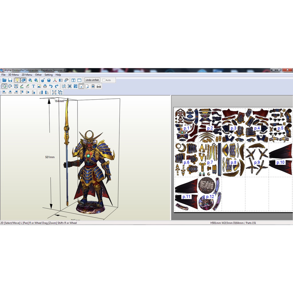 Jual Alpha Onimusha Commander Papercraft | Shopee Indonesia