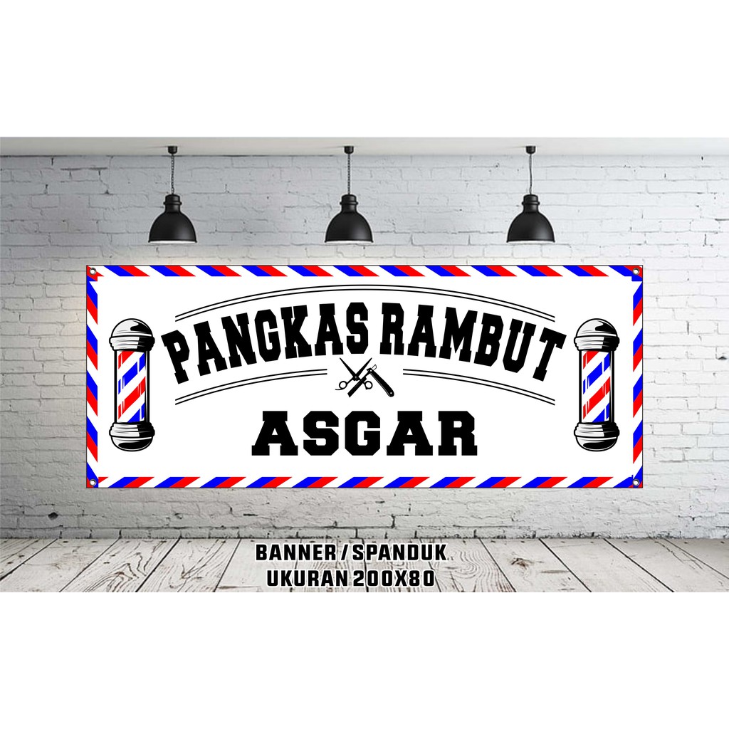 Jual Spanduk Pangkas Rambut Barbershop, banner pangkas rambut ...