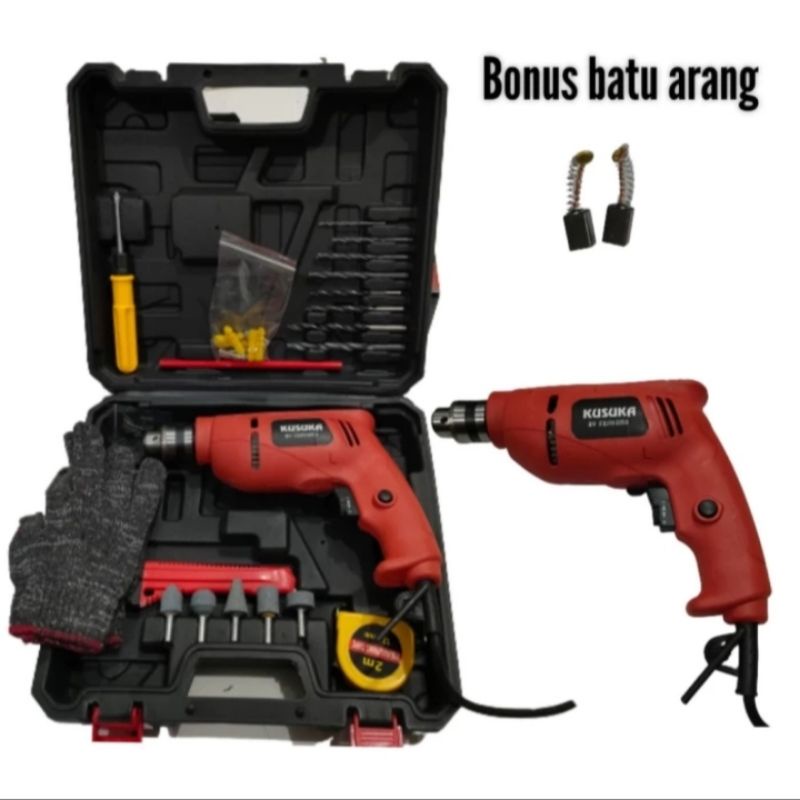 Jual mesin bor koper 10mm Kusuka KR 60 terlengkap bor kayu besi tembok ...