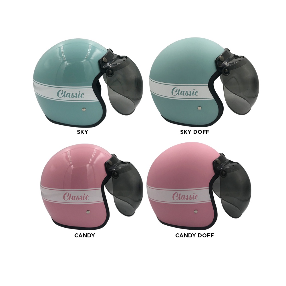 Jual Legacy Helm - Helm Bogo Dewasa New Classic Warna Unik Lucu Retro SNI | Shopee Indonesia