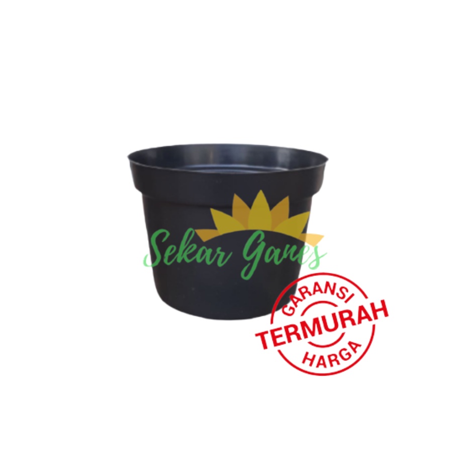 Jual Pot Bunga Murah/Pot Tanaman / Pot plastik hitam uk 20 | Shopee ...