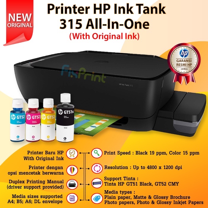 Jual Printer HP 315 115 Ink Tank All in One 415 Wireless Wifi Inktank ...