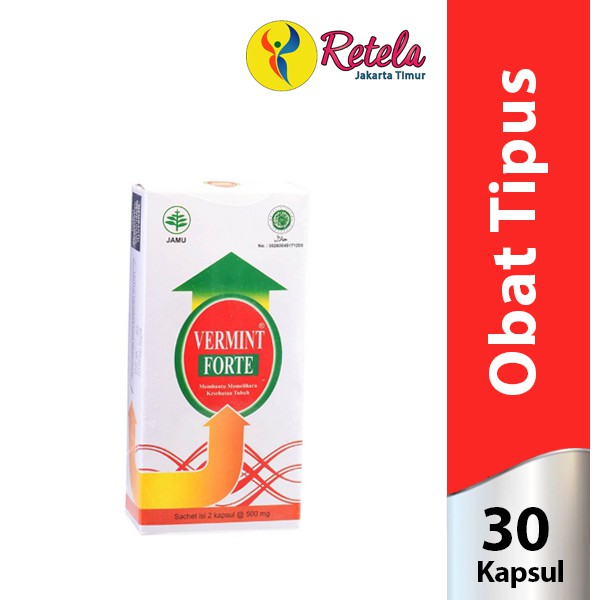 Jual Vermint Forte 500 Mg Kapsul Cacing Kering - 30 Kapsul Obat Tipus ...