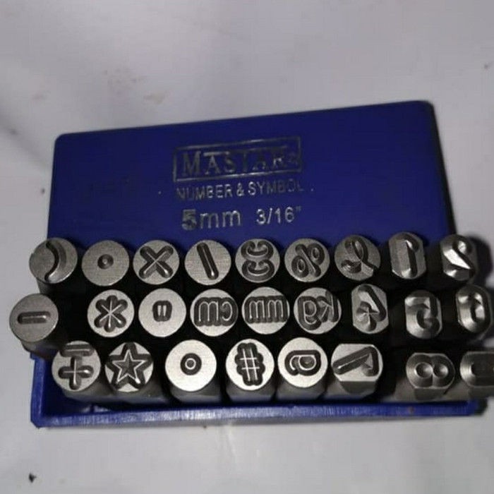 Jual (UT) stamp punch angka dan simbol ketok bintik 5mm mastar germany ...