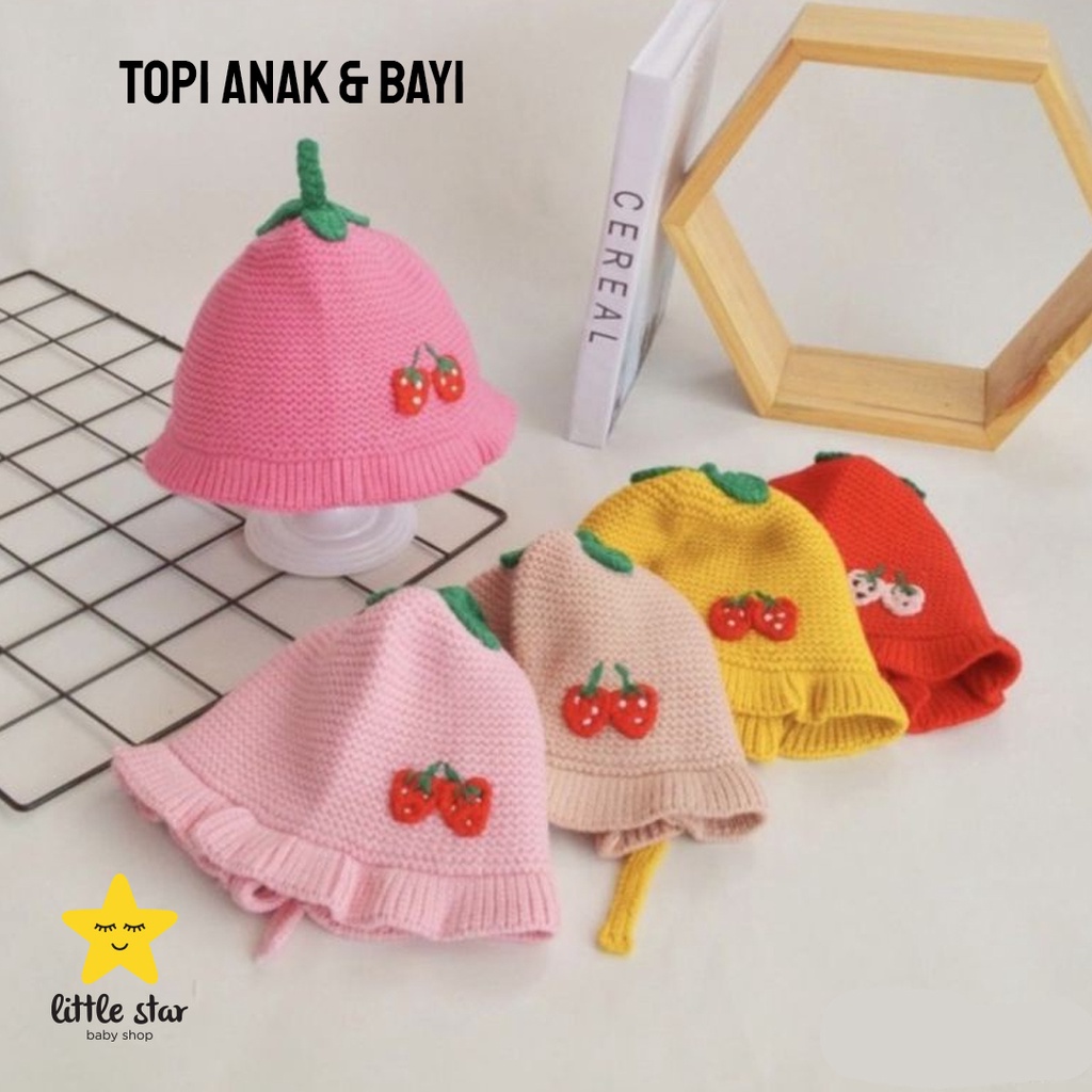 Jual Bonnet Topi Kupluk Rajut Anak Bayi Newborn Cewek | Shopee Indonesia