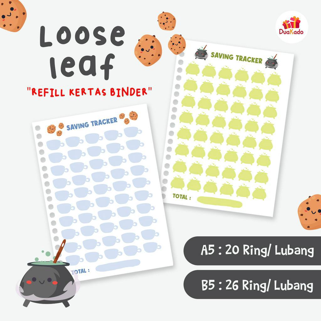 Jual Isi Binder Refill Notebook KERTAS BINDER LOOSE LEAF PAPER A5 B5 ...