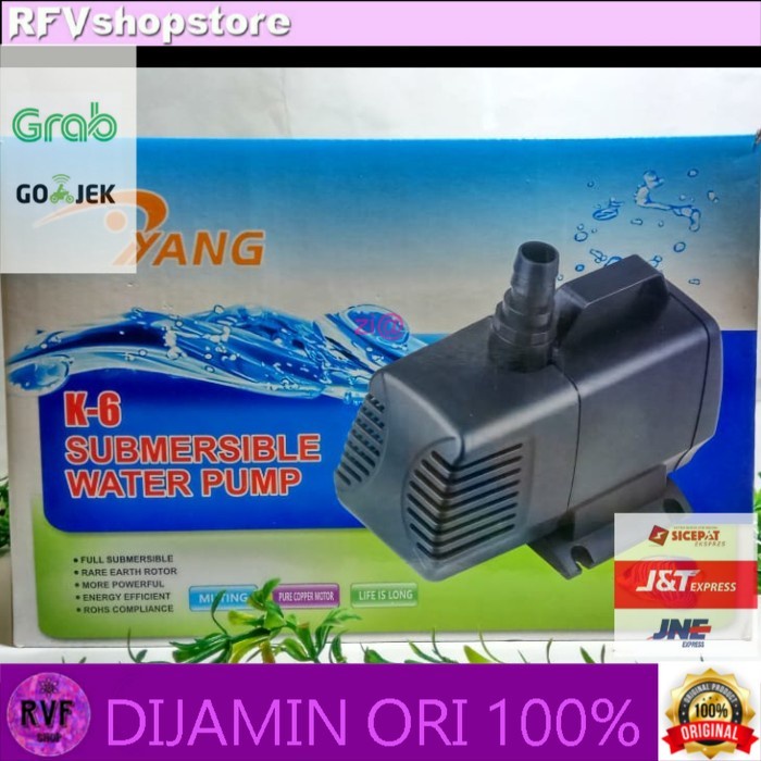 Jual POMPA KOLAM IKAN YANG K 6 SUBMERSIBLE WATER PUMP ORI | Shopee ...