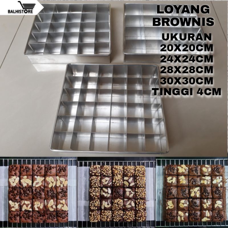 Jual Cetakan Kue Brownies Sekat / Loyang Brownis Sekat Acuan Brownis ...