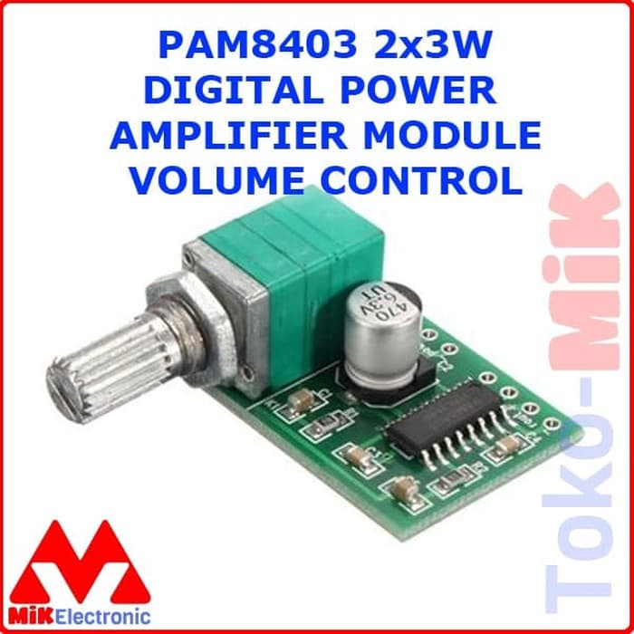 Jual POTENSIO 3W PAM8403 MINI DIGITAL HIFI AUDIO AMPLIFIER 5V STEREO 2 ...