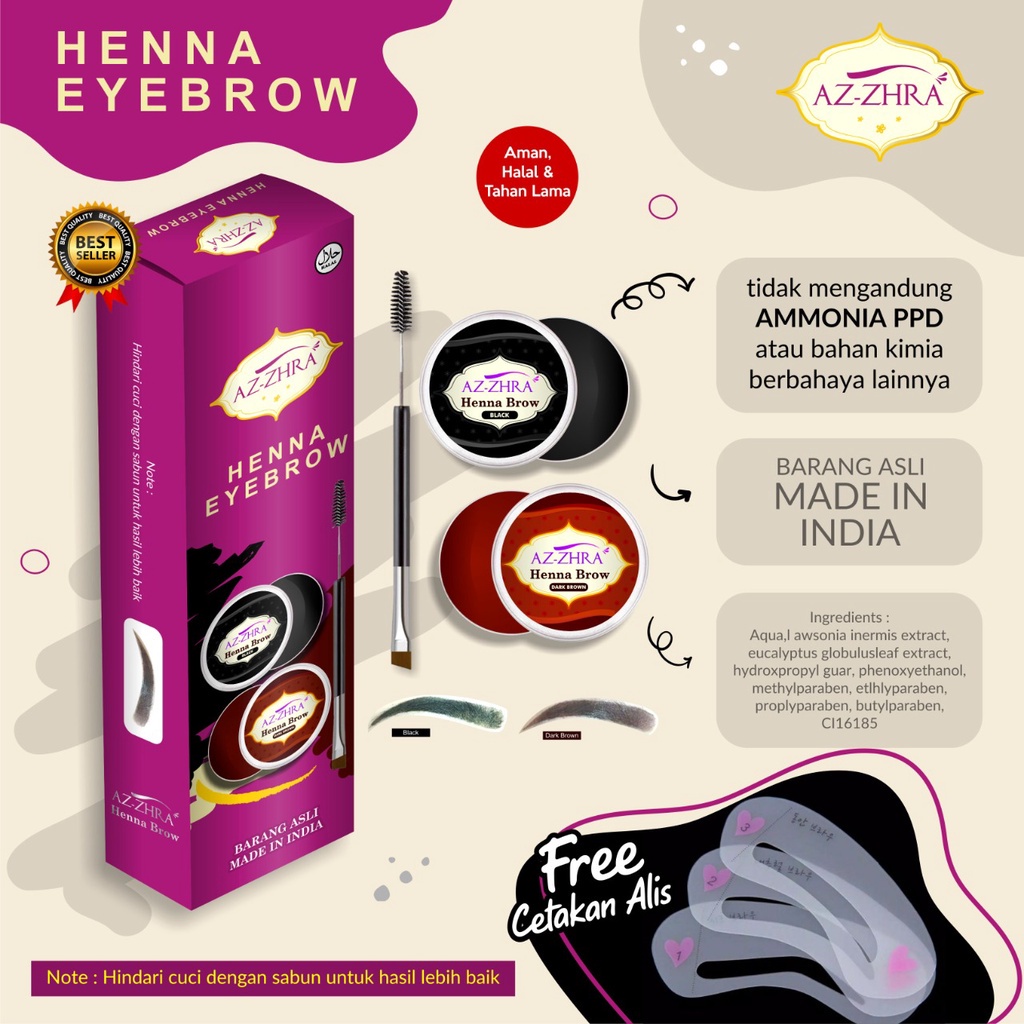 Jual HENNA ALIS EYEBROW 4IN1 | Shopee Indonesia