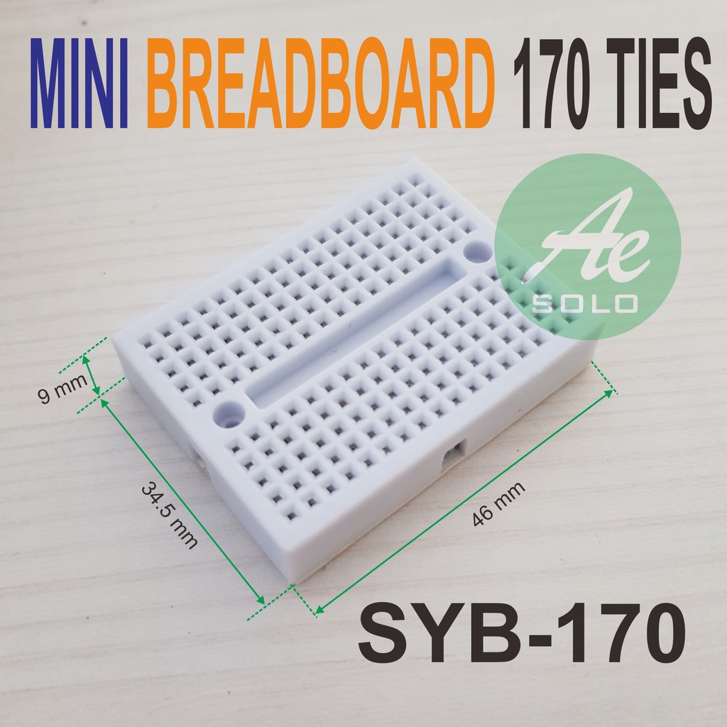 Jual Breadboard SYB 170 Solderless Mini PCB Bread Board 170 Lubang ...