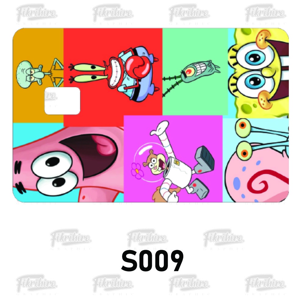 Jual Sticker Skin Card Spongebob - Vinyl ATM Debit Credit Emoney Flazz ...