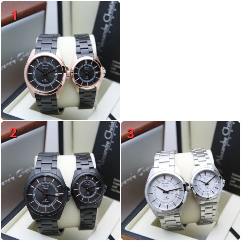 Jual ORIGINAL GARANSI RESMI JAM TANGAN COUPLE ALEXANDRE CHRISTIE ANALOG ...
