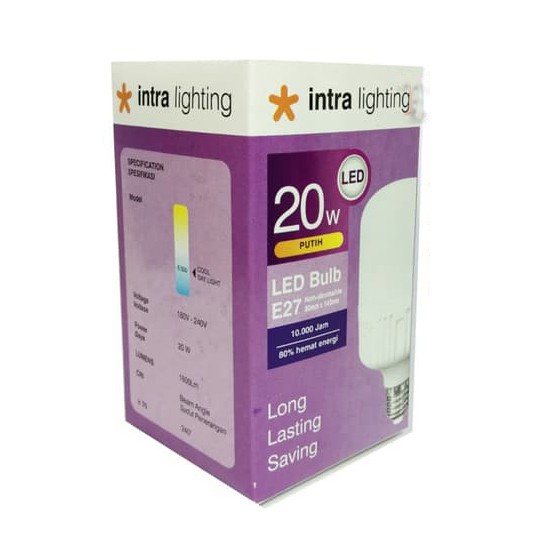 Jual lampu led 20w 20 w 20watt 20watt intra lighting / lampu led tabung ...